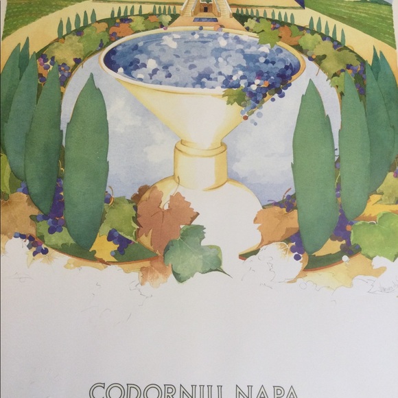 Art | Codorniu Napa Grand Opening Wine Poster 2x30 Vtg 1991 | Poshmark